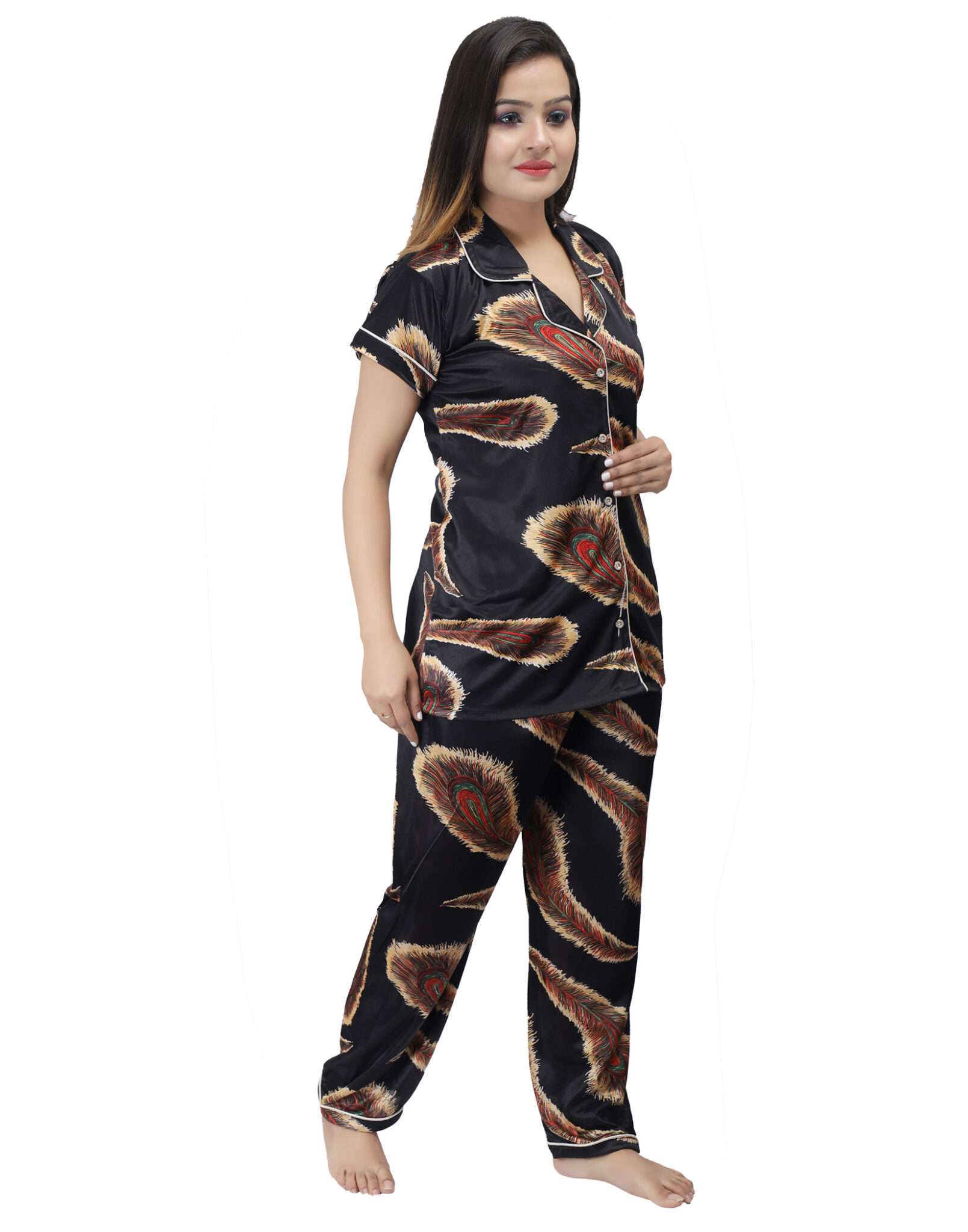 Satin Night Suits For Women - Ansh Collection